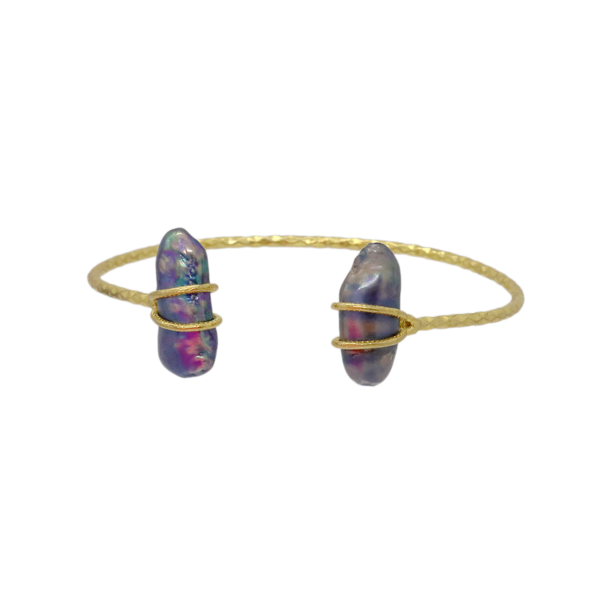 You & Eye Double Barrel Pearl Cuff Bracelet | Boom & Mellow